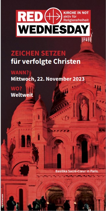 Themenflyer Red Wednesday - KIRCHE IN NOT