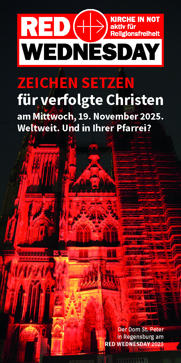 Themenflyer Red Wednesday - KIRCHE IN NOT
